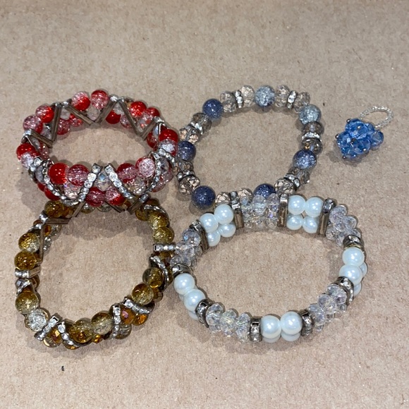 Jewelry | Costume Jewelry Four Different Colored Bracelets Plus One ...